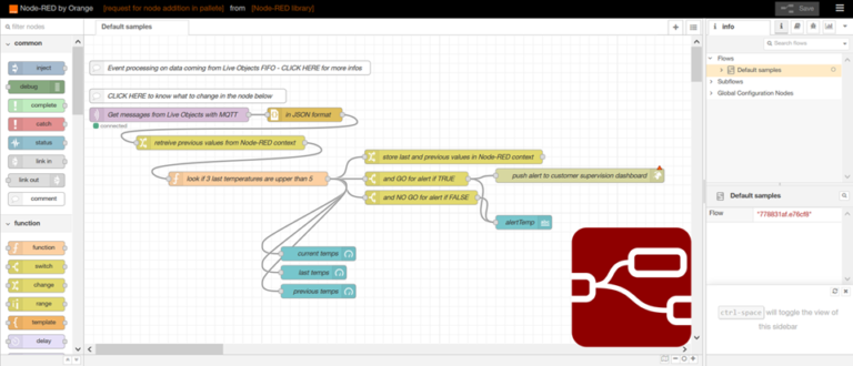 How to use Node-RED option to connect your data flows to Live Objects - Live Objects Blog